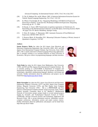 NAMED ENTITY RECOGNITION IN TURKISH USING ASSOCIATION MEASURES | PDF