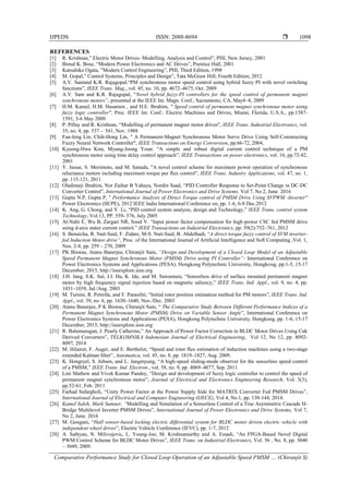 Comparative Performance Study for Closed Loop Operation of an ...