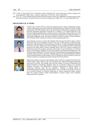 Comparative Performance Study for Closed Loop Operation of an ...