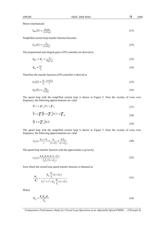 Comparative Performance Study for Closed Loop Operation of an ...