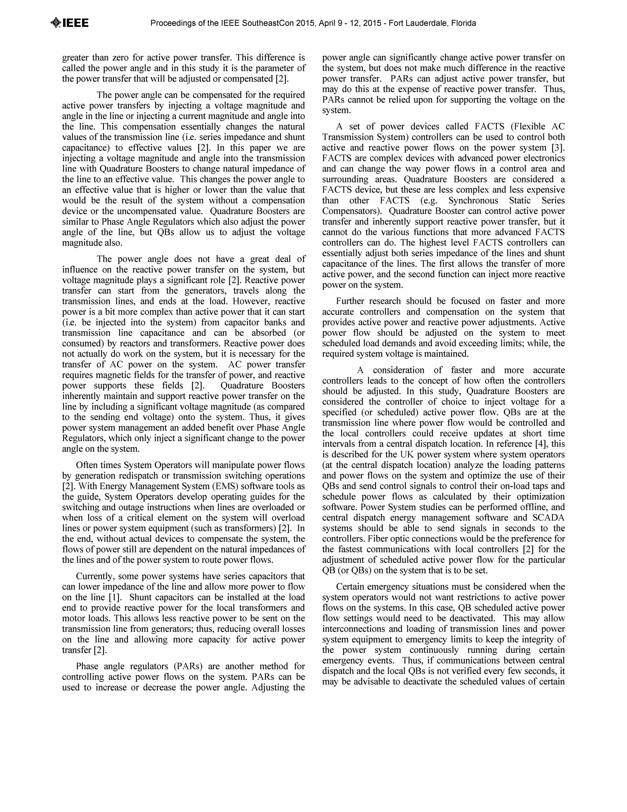 Power Flow Control using Quadrature Boosters | PDF