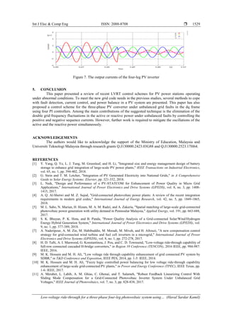 Low-voltage ride-through for a three-phase four-leg photovoltaic system ...