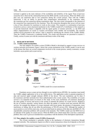 TAMEx framework as an alternative for e-exam implementation in wireless network | PDF