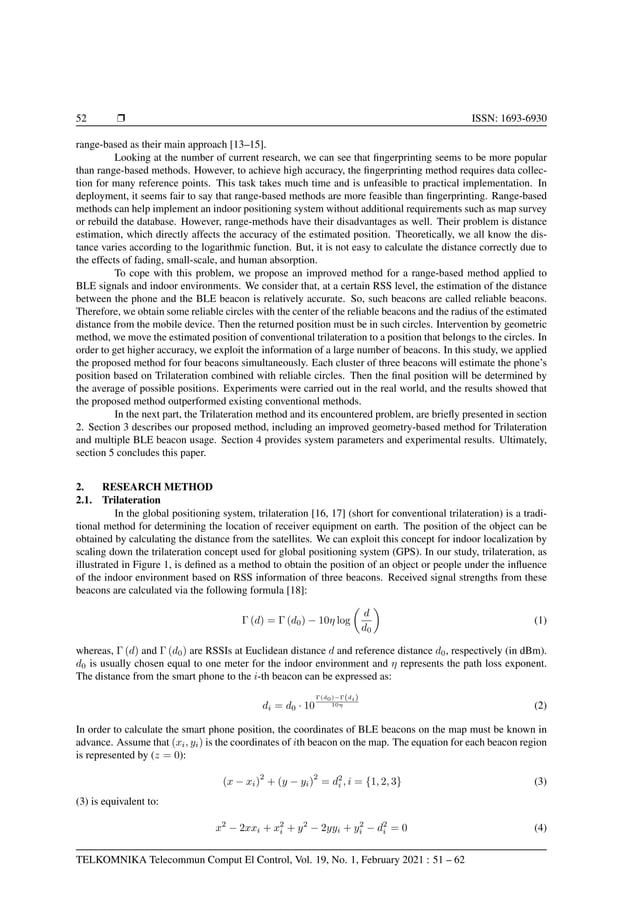 Smartphone indoor positioning based on enhanced BLE beacon multi-lateration | PDF