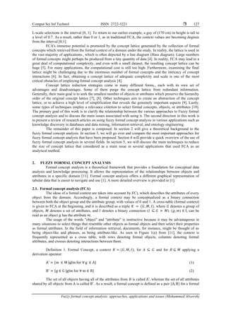 Fuzzy formal concept analysis: Approaches, applications and issues | PDF