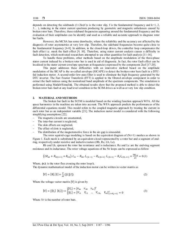 Broken Rotor Bar Fault Diagnostic For Dtc Fed Induction Motor Using Stator Instantaneous Complex