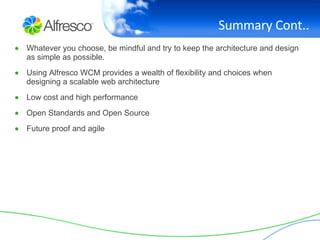 Alfresco WCM For High Scalability | PPT