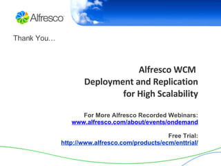 Alfresco WCM For High Scalability | PPT