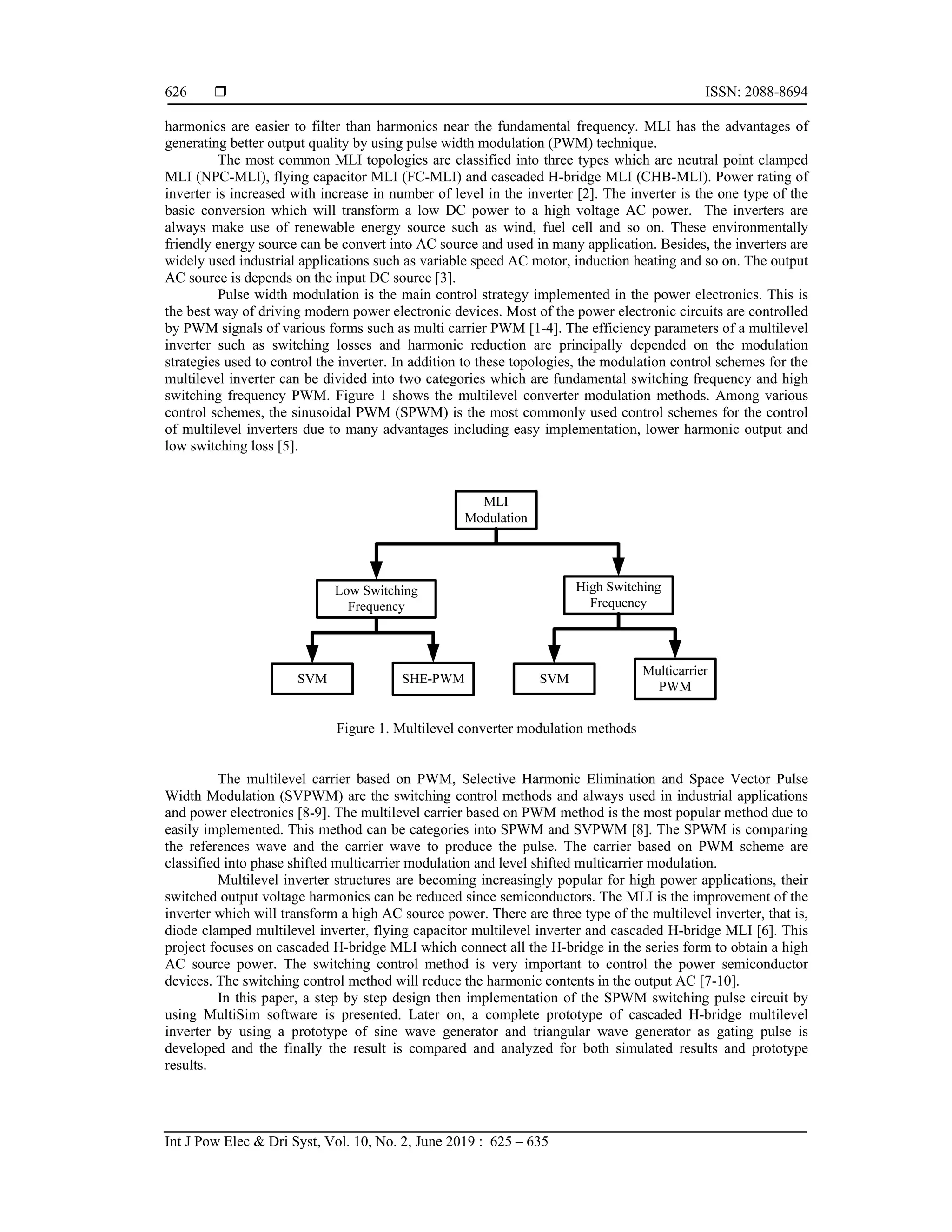 Hardware implementation of single phase three-level cascaded h-bridge multilevel inverter using ...