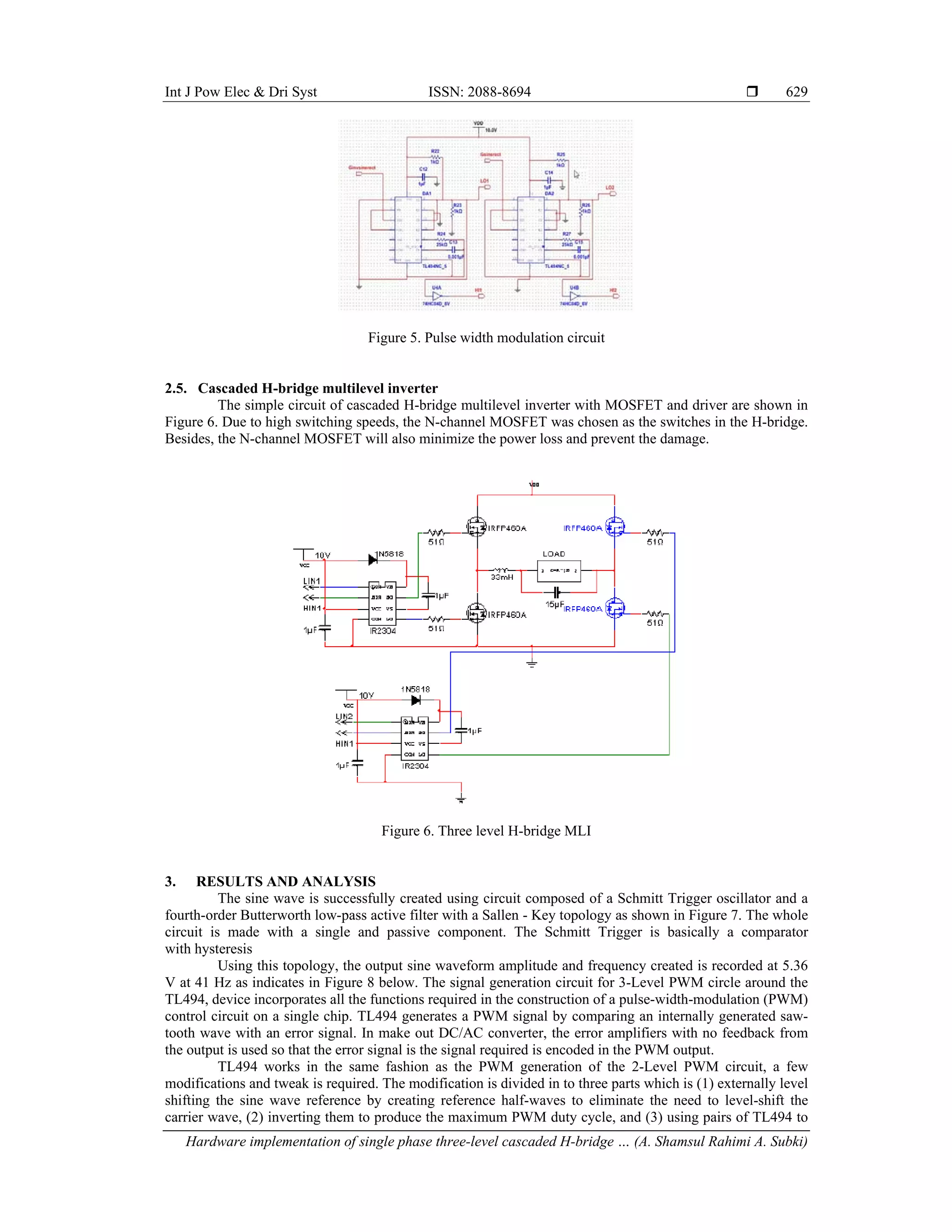 Hardware implementation of single phase three-level cascaded h-bridge multilevel inverter using ...