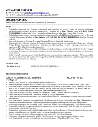 venky CV( solar ) | DOCX