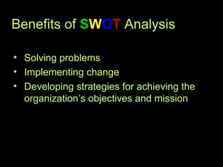 SWOT analysis 7-12-15 | PPT | Business Administration | Business