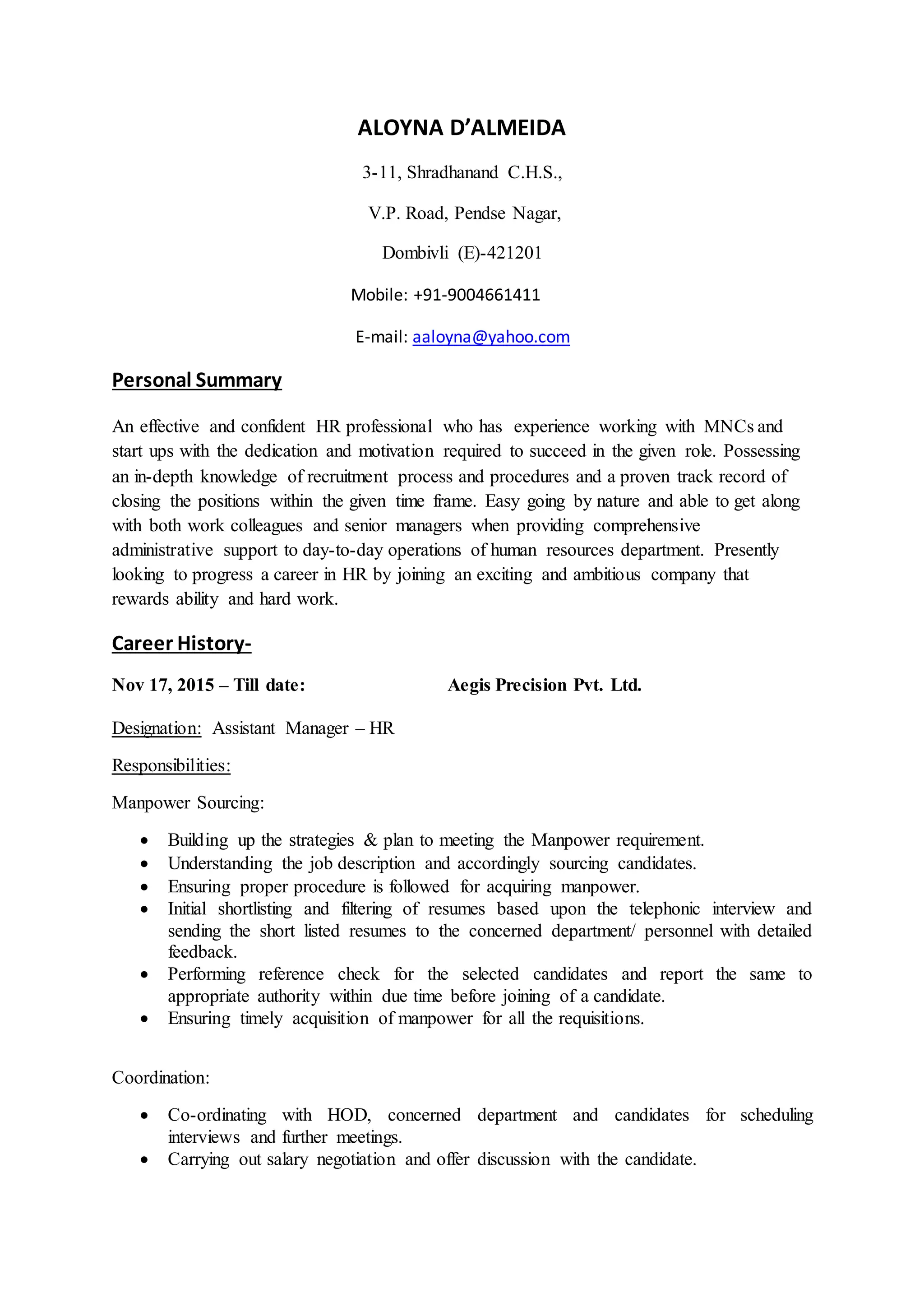 Aloyna Resume | DOCX
