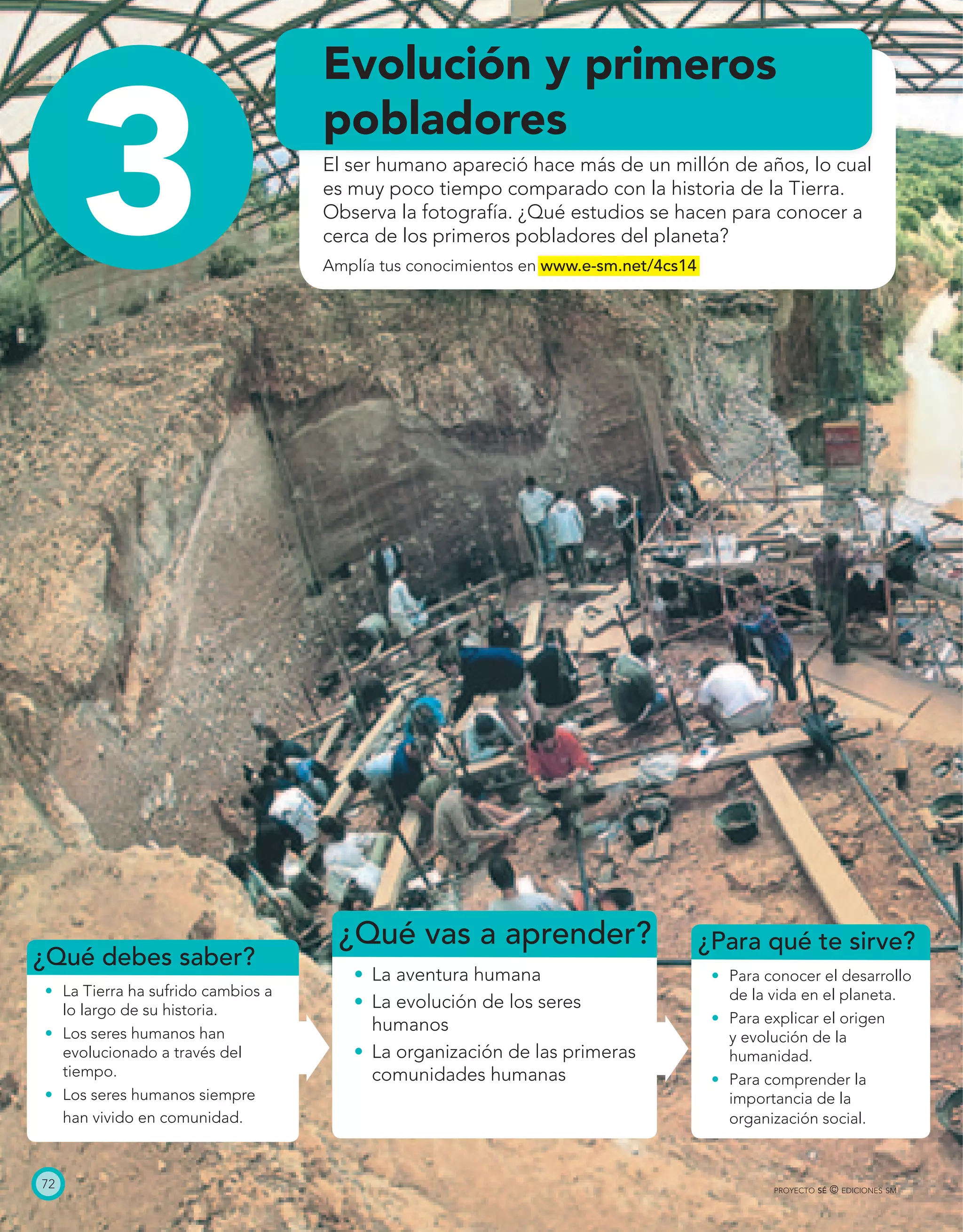 072 089 se ciencias sociales 4 und-3_evolucion y primeros pobladores | PDF