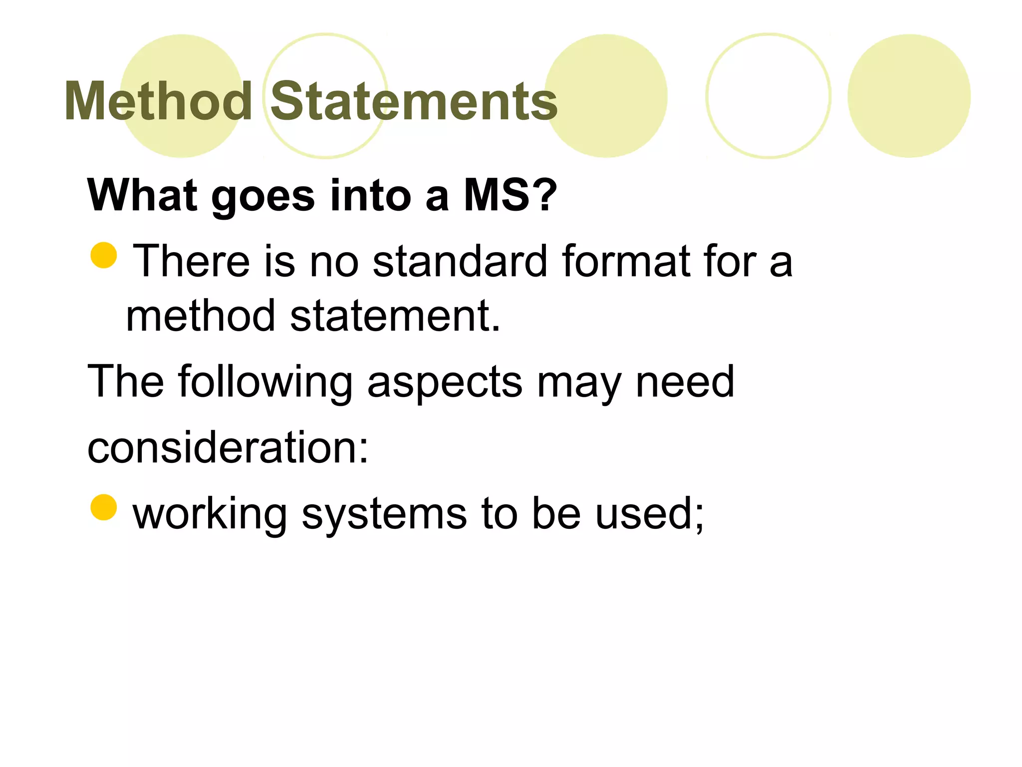 072 Method Statement | PPT