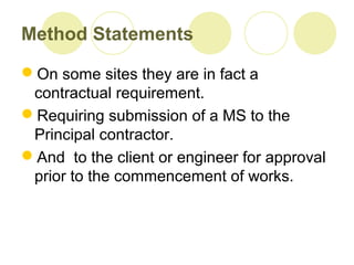072 Method Statement | PPT