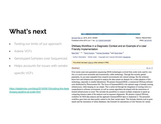 Accelerating Genomics SNPs Processing and Interpretation with Apache Spark | PPT