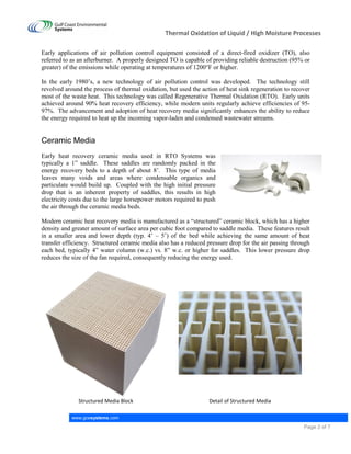 GCES White Paper - Vapor-Tolerant and Aqueous RTOs | PDF