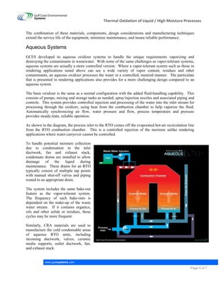 GCES White Paper - Vapor-Tolerant and Aqueous RTOs | PDF