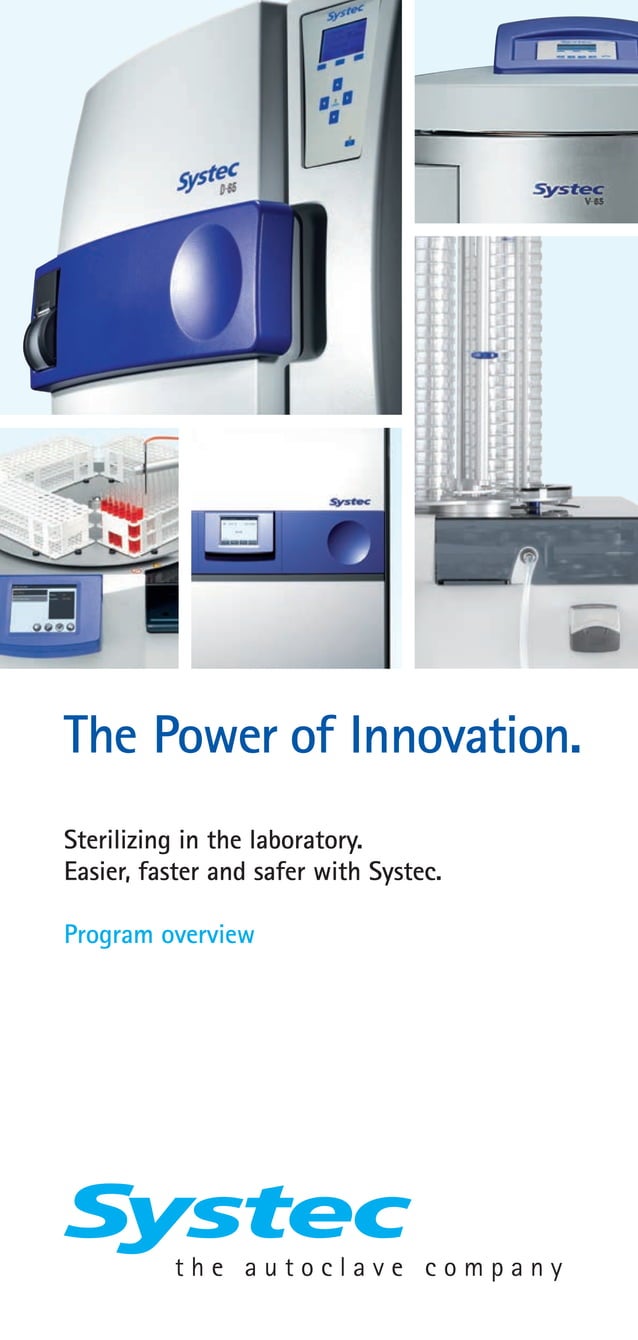Systec Products brochure - Autoclaves, Media preparators and automated ...