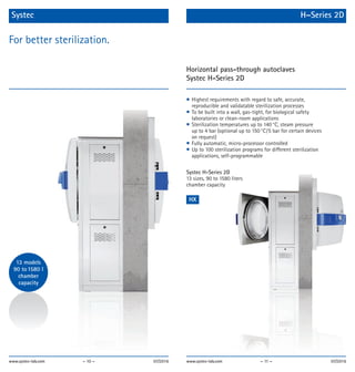 Systec Products brochure - Autoclaves, Media preparators and automated ...