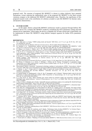 Distinct ρ-based model of silicon N-channel double gate MOSFET | PDF
