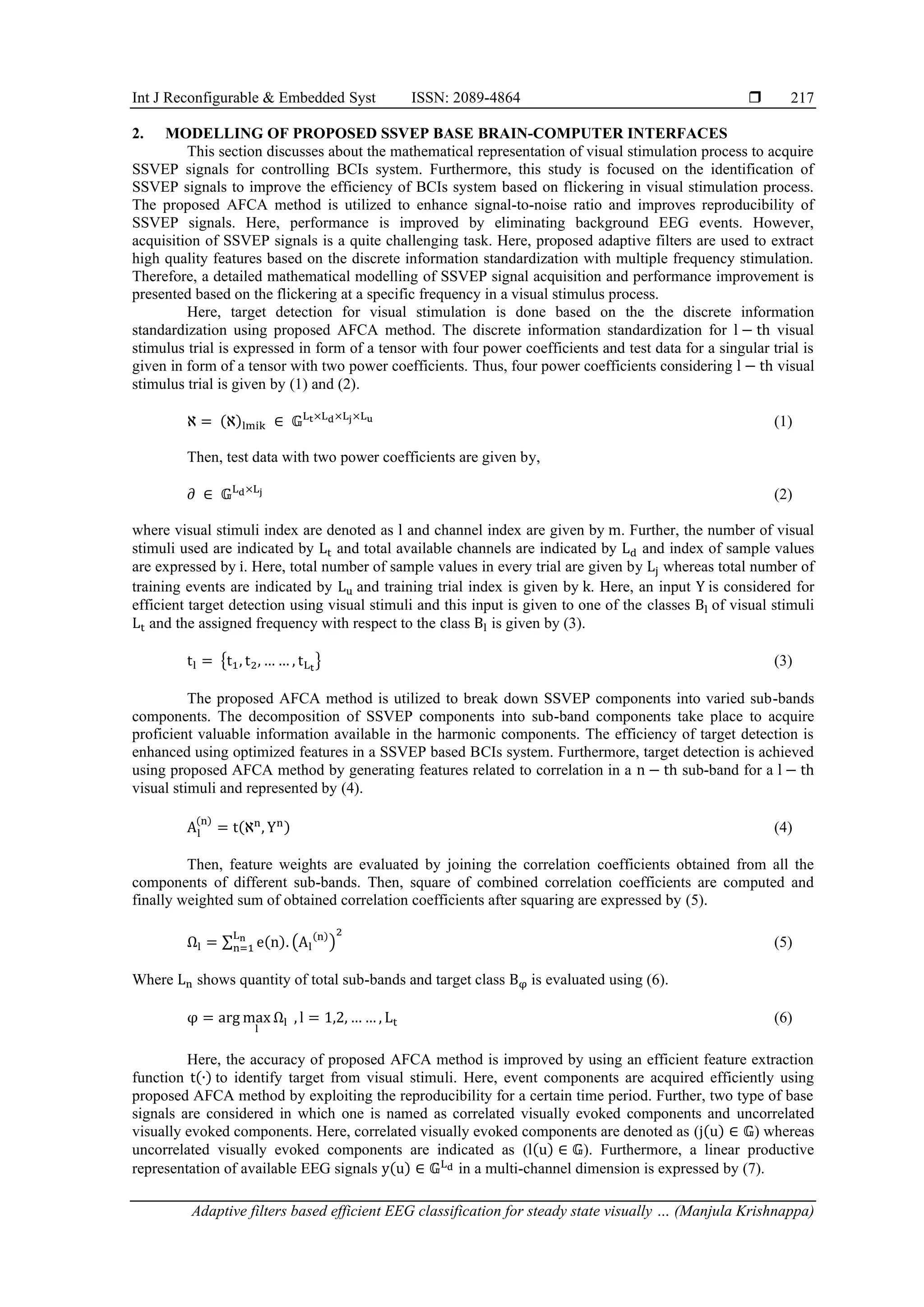 Adaptive filters based efficient EEG classification for steady state visually evoked potential ...