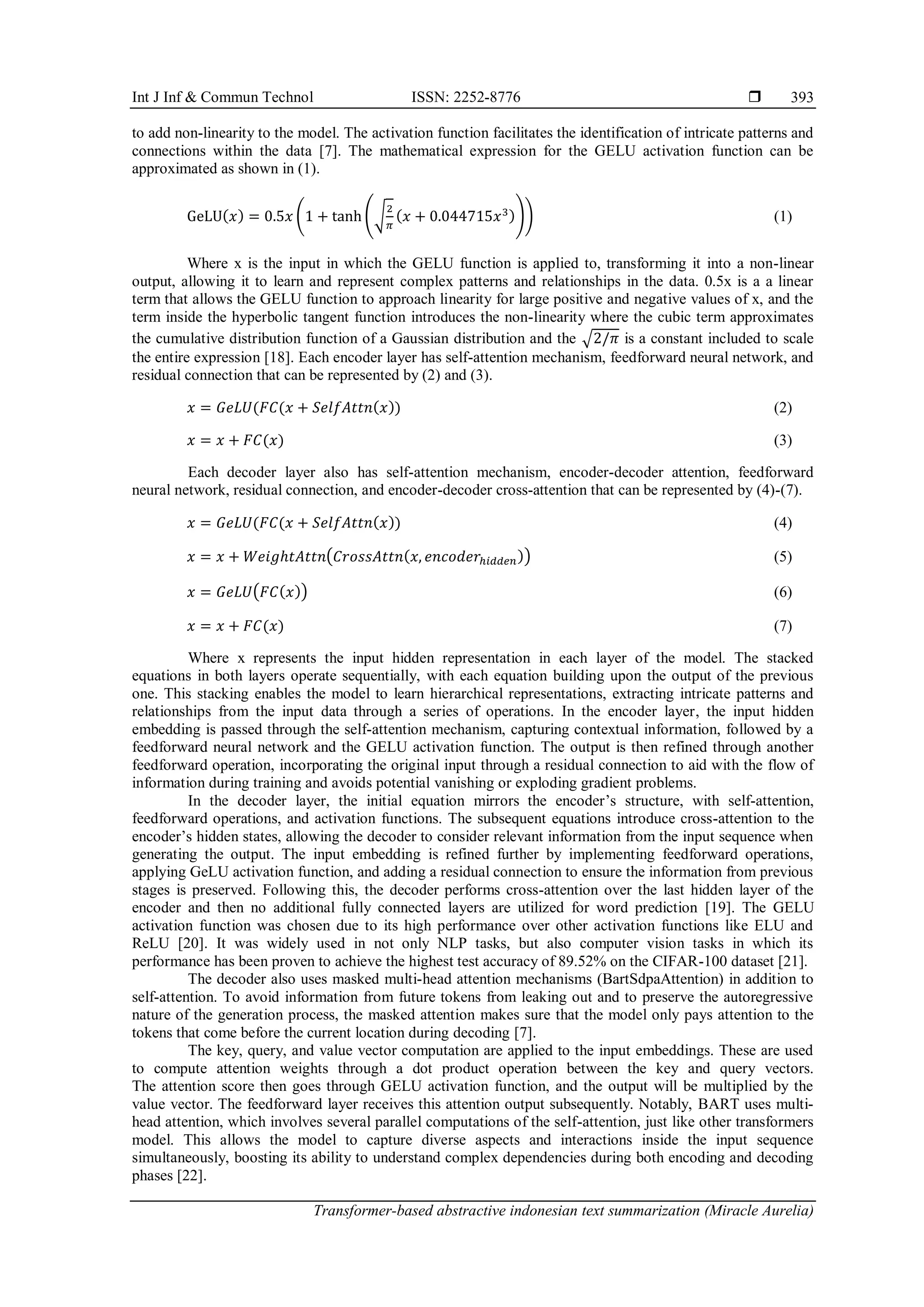 Transformer-based abstractive indonesian text summarization | PDF