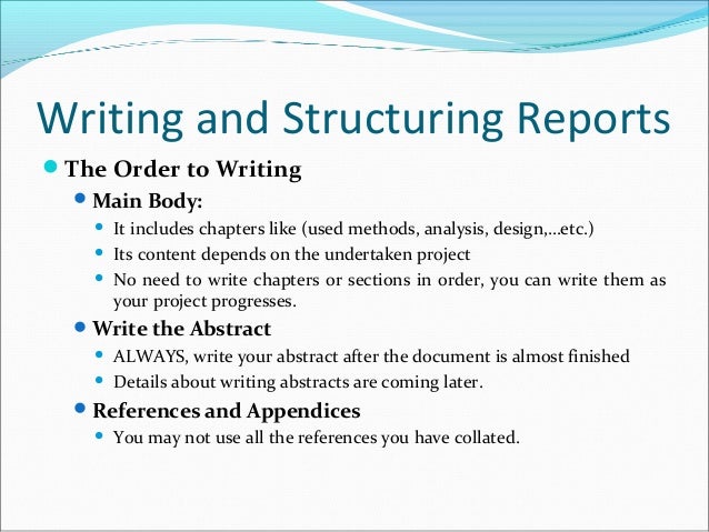 how to write your project documentation