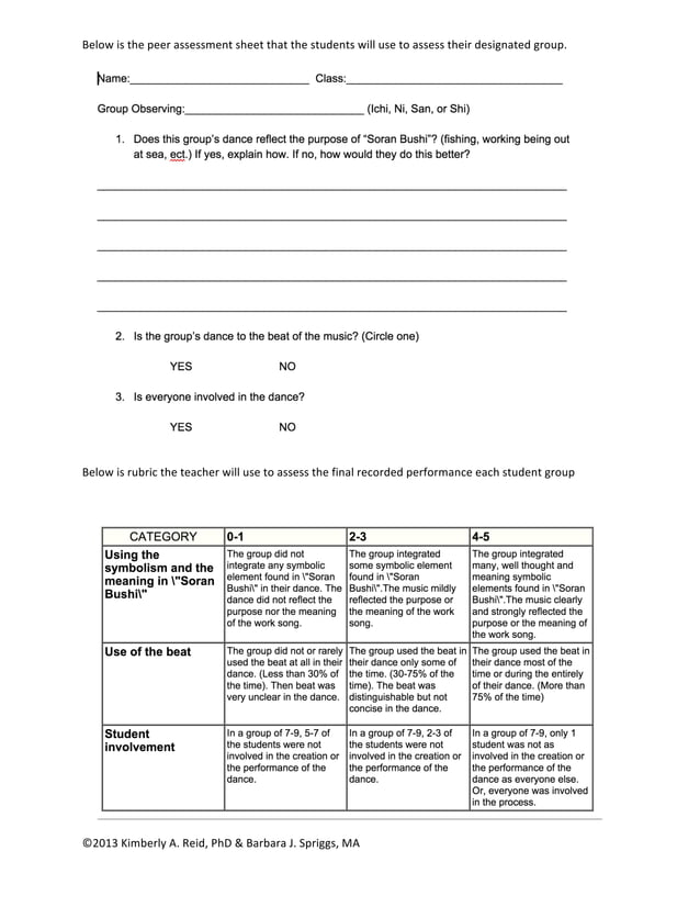 PA_edTPA_Task 1_Part C_Instructional_Materials | PDF | Music ...