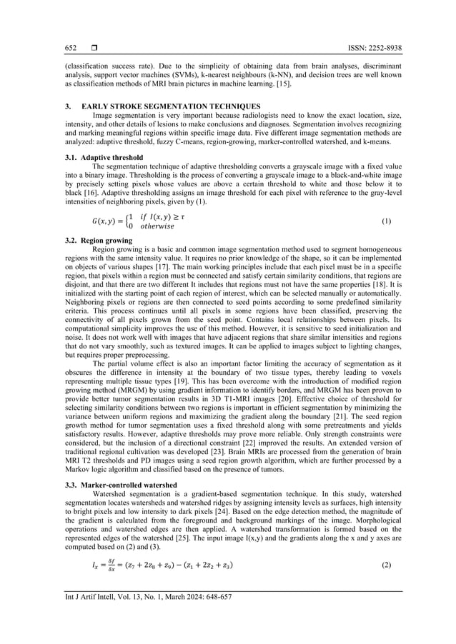 Segmentation and classification techniques used to detect early stroke diagnosis using brain ...