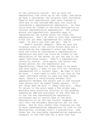 New Concepts: Representative Expressions and Manifestation Statements (Transcript) | RTF