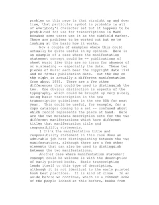 New Concepts: Representative Expressions and Manifestation Statements ...