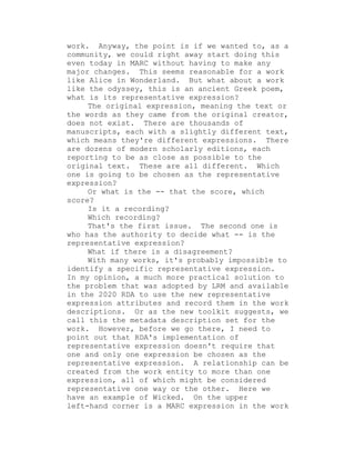 New Concepts: Representative Expressions and Manifestation Statements ...