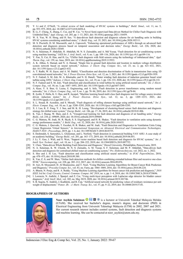 Parameter Selection In Data Driven Fault Detection And Diagnosis Of The Air Conditioning System