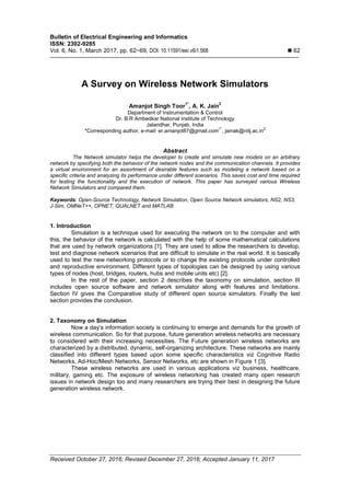 A Survey on Wireless Network Simulators | PDF