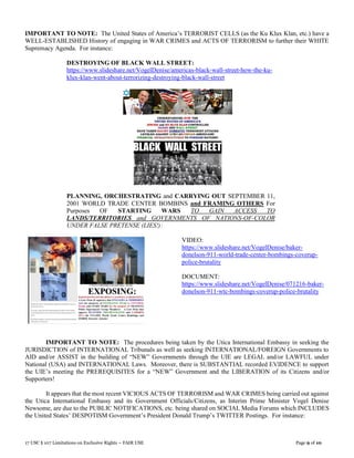 072718 Utica International Embassy Letter To United States Of America ...