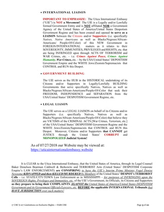 072718 Utica International Embassy Letter To United States Of America ...