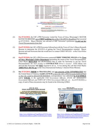 072718 Utica International Embassy Letter To United States Of America ...