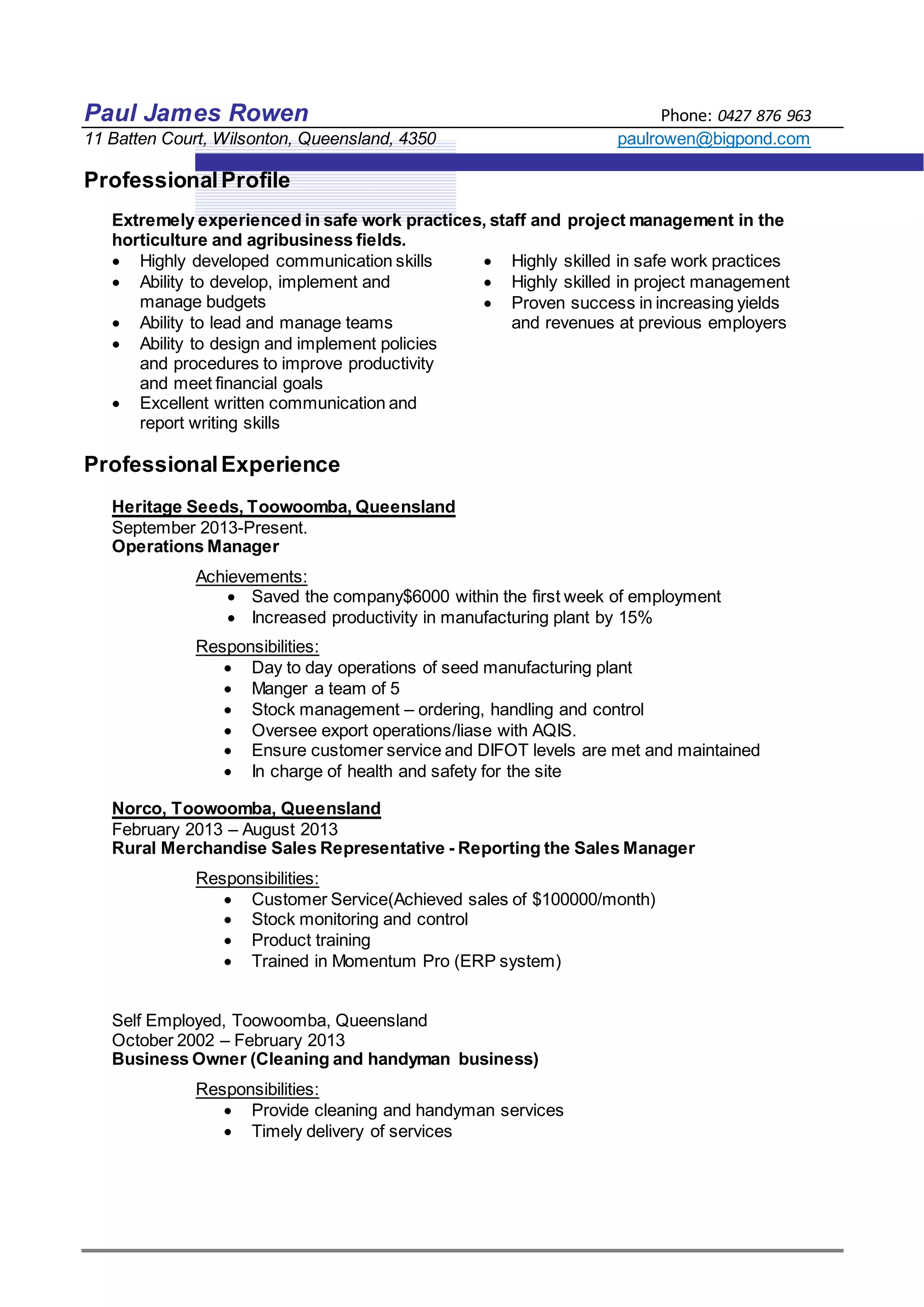 Paul James Rowen - Resume (2) | DOCX