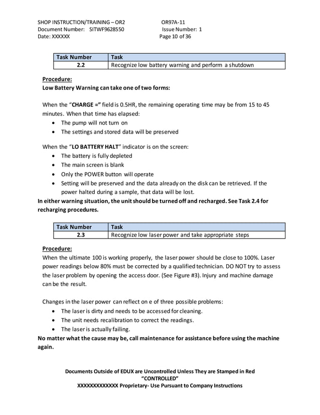 Technical Process Instruction Work Sample | PDF