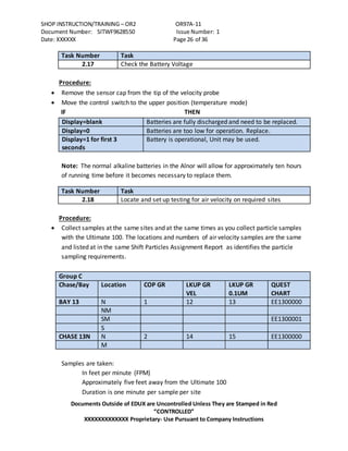 Technical Process Instruction Work Sample | DOCX | Indoor Environmental ...