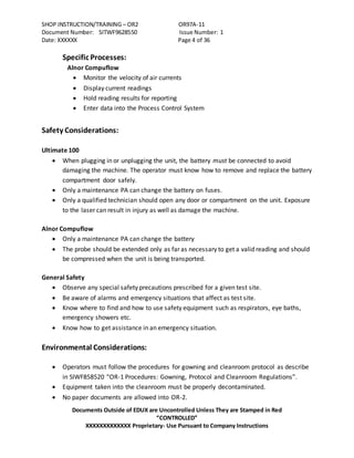 Technical Process Instruction Work Sample Docx Indoor Environmental