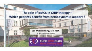 Jan-Malte Sinning: The role of pMCS – Which patients benefit from ...