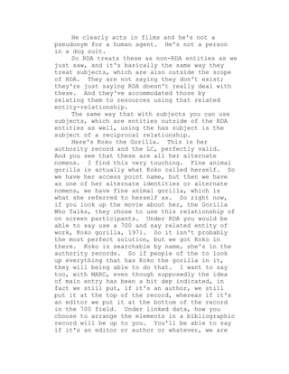 New Concepts: Fictitious and Non-human Personages (Transcript) | RTF