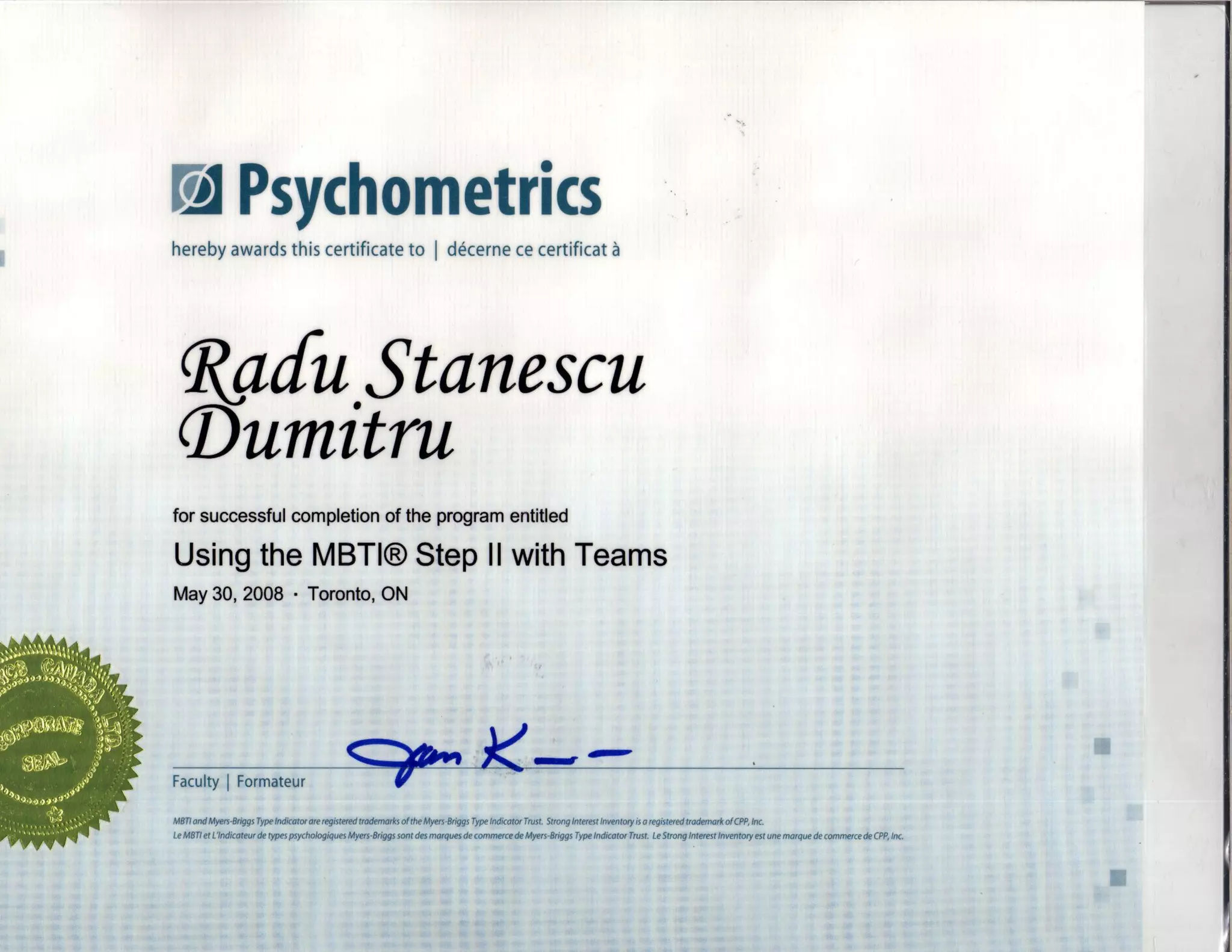 Diploma - MBTI step II | PPT