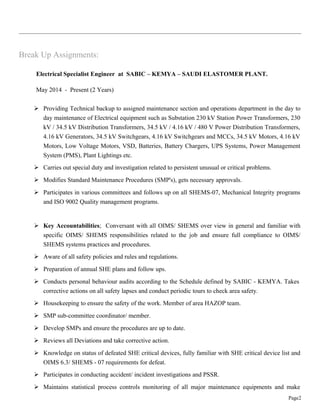 CV-VP-KEMYA | DOC | Power and Energy Industry | Industries