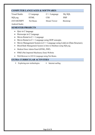 CV | PDF | Programming Languages | Computing