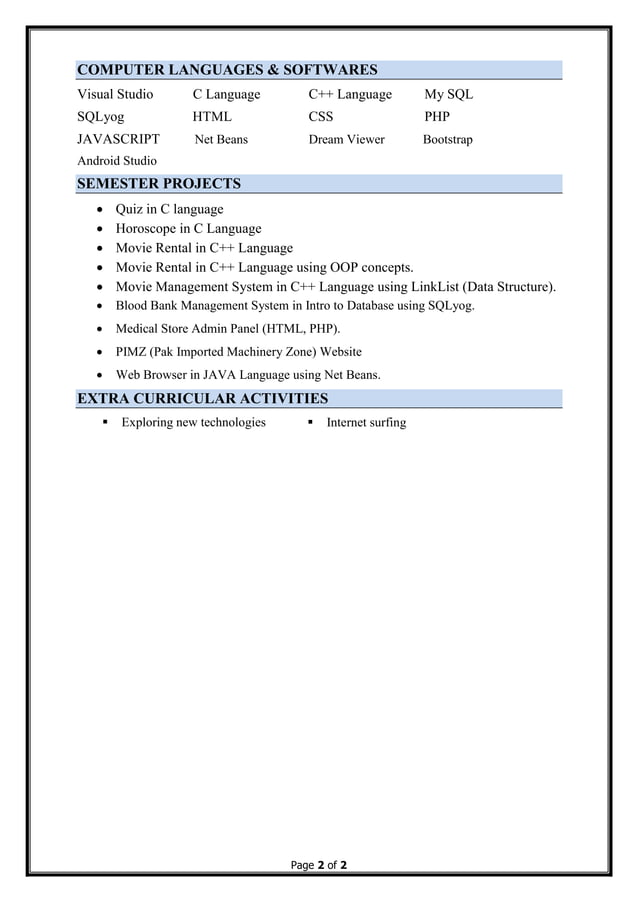CV | PDF | Programming Languages | Computing