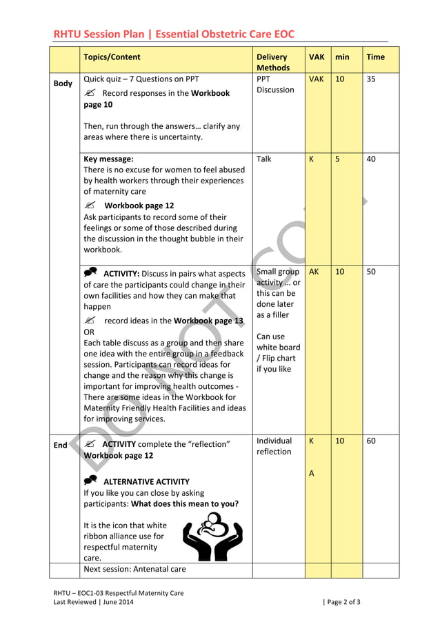 SP_EOC1-03_Respectful maternity care_v1.0 | PDF